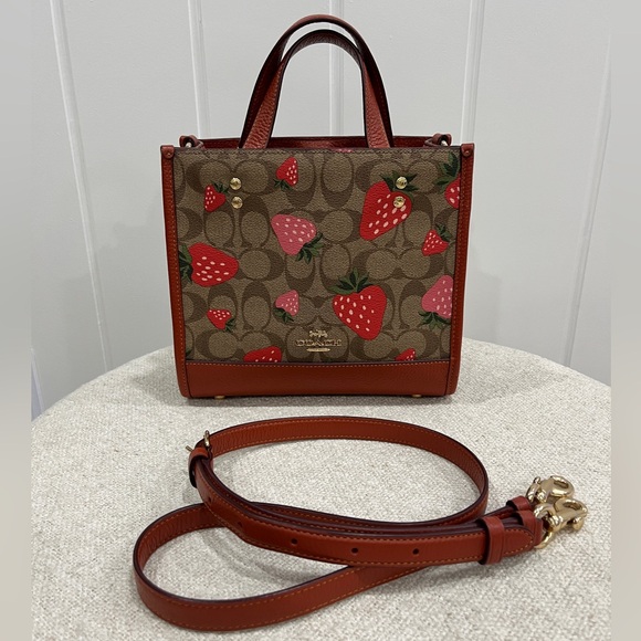 Coach | Bags | Coach Strawberry Print Dempsey 22 Bag W Strap | Poshmark